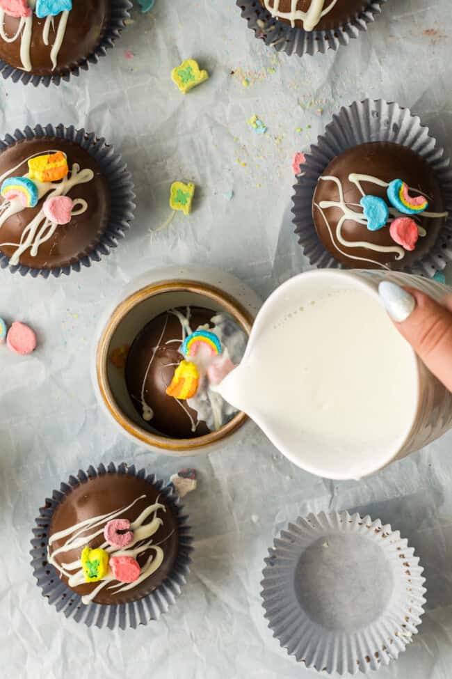Lucky Charms Hot Cocoa Bombs Recipe - Easy Dessert Recipes