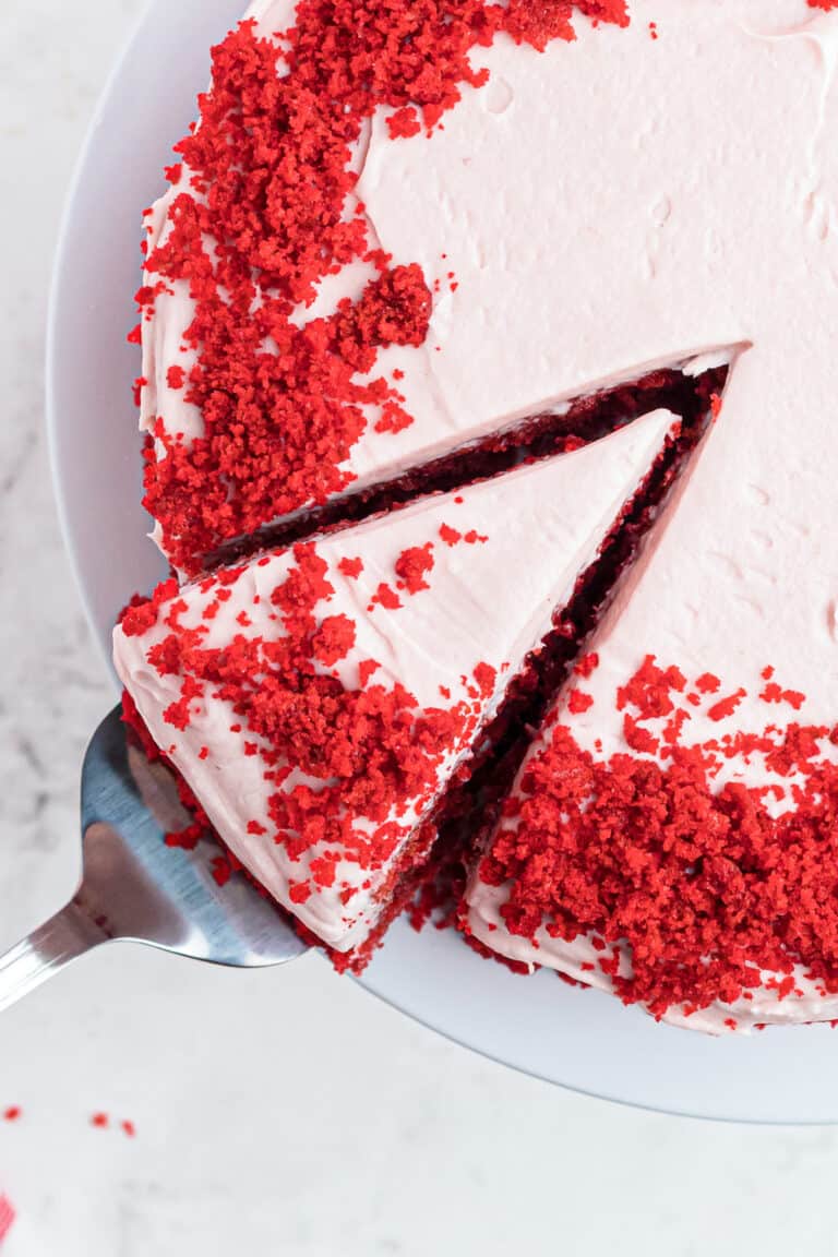 Red Velvet Cake with Raspberry Frosting - Easy Dessert Recipes