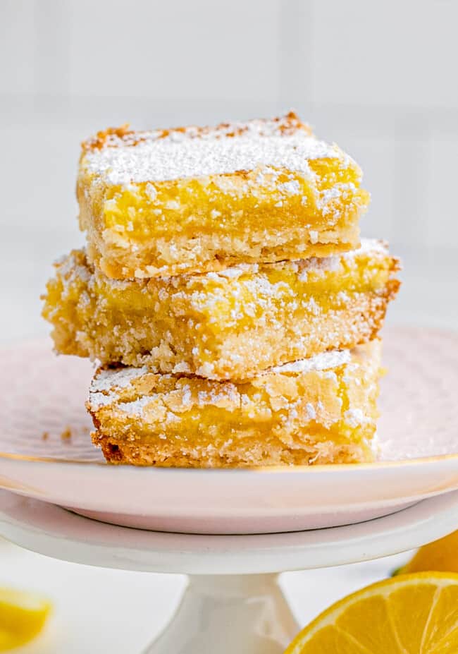 Lemon Bars with Shortbread Crust - Easy Dessert Recipes