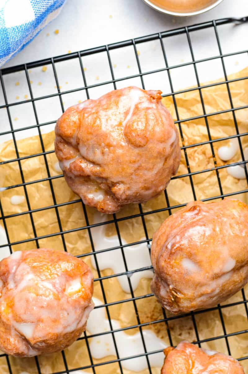 Glazed Apple Fritters Recipe - Easy Dessert Recipes