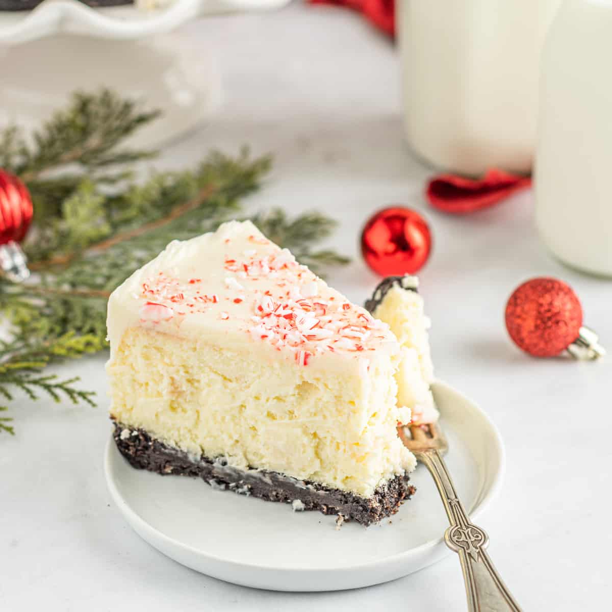 White Choc Peppermint Cheesecake No Bake Candy Cane Cheesecake Katie