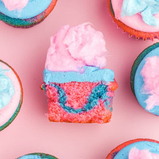 Cotton Candy Cupcakes (Made with Cake Mix!) - Easy Dessert Recipes