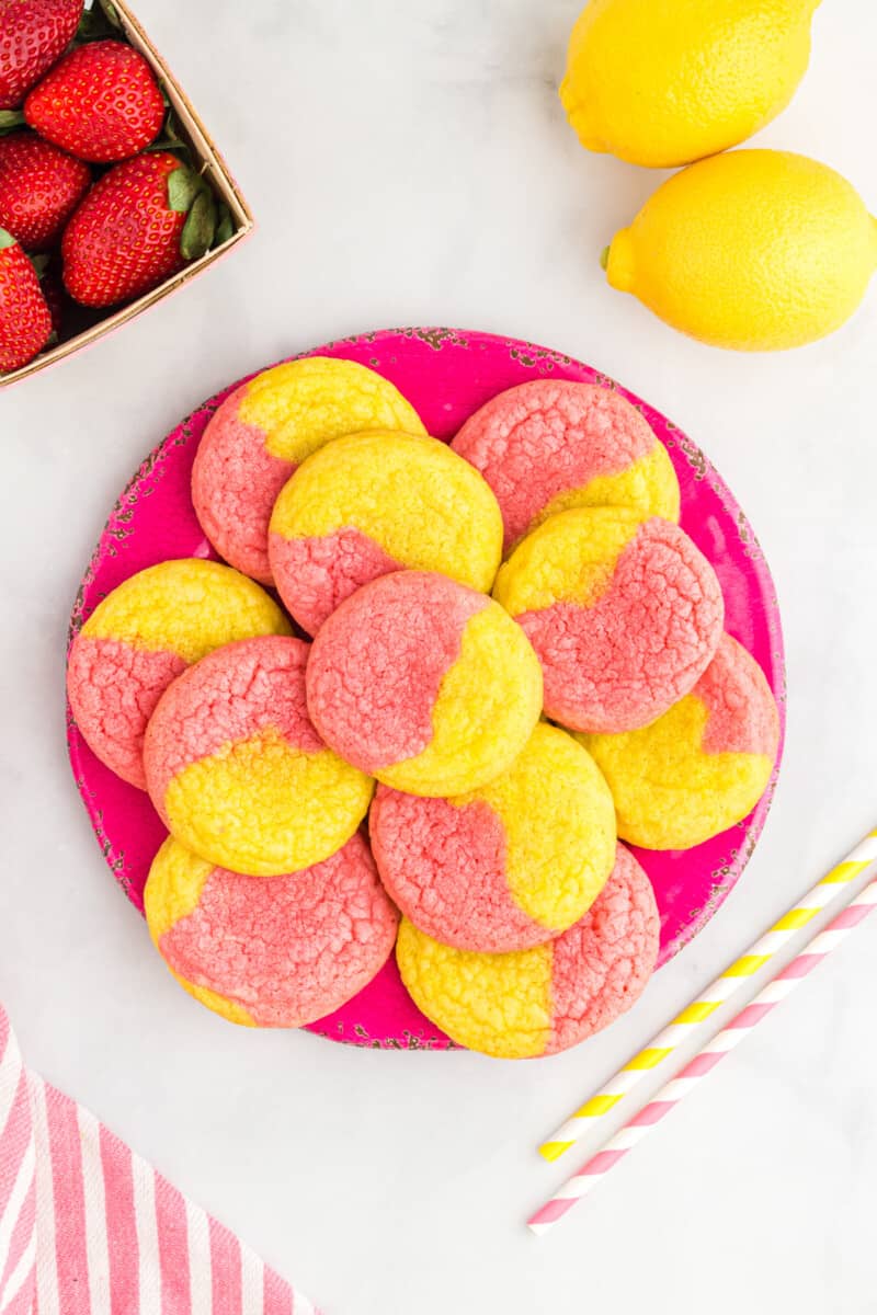 Strawberry Lemonade Cookies Recipe - Easy Dessert Recipes