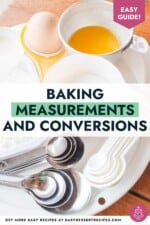 Baking Measurements and Conversions Chart