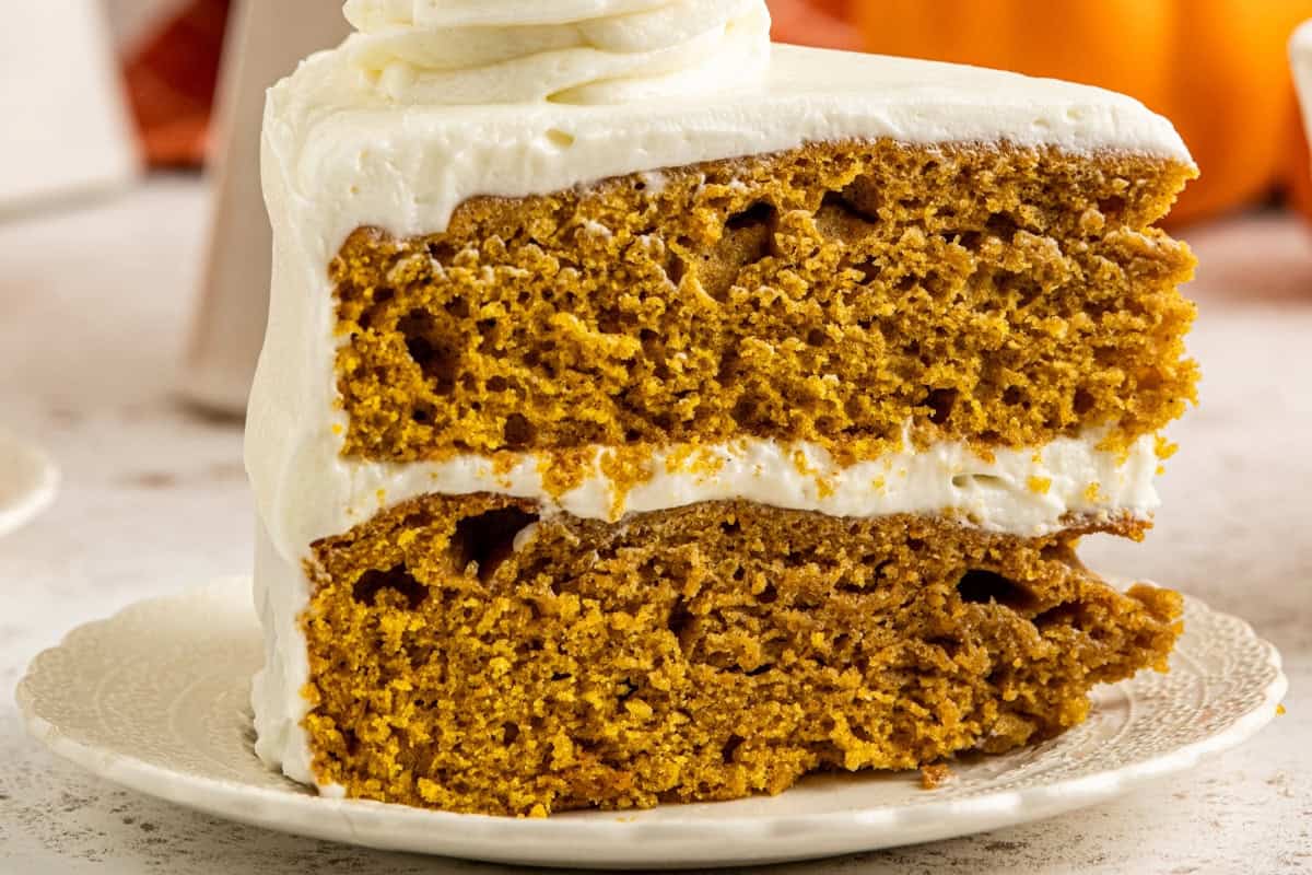 Pumpkin Cake with Cream Cheese Frosting - Easy Dessert Recipes