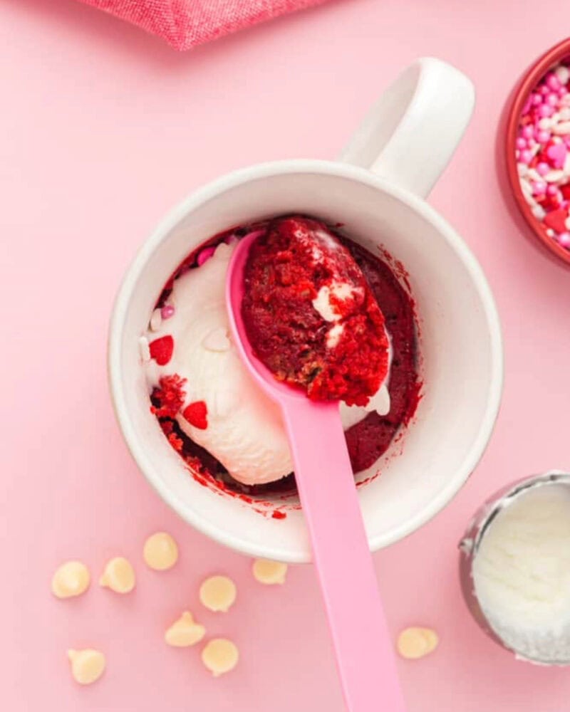 Red Velvet Mug Cake Recipe - Easy Dessert Recipes